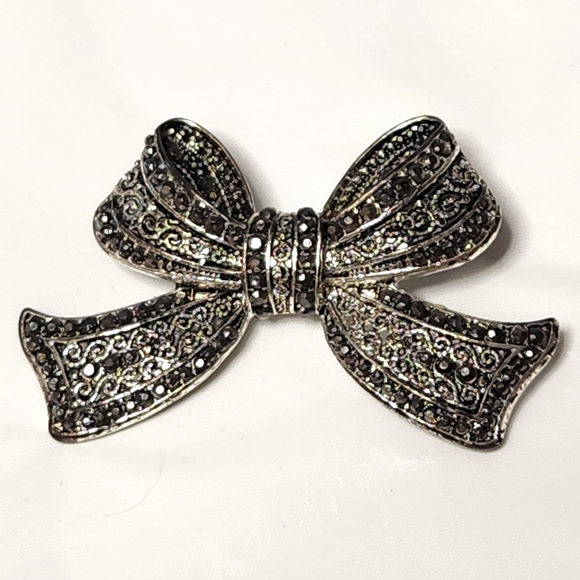 Jewelry | Vintage Silver Marcasite Bow Brooch | Poshmark